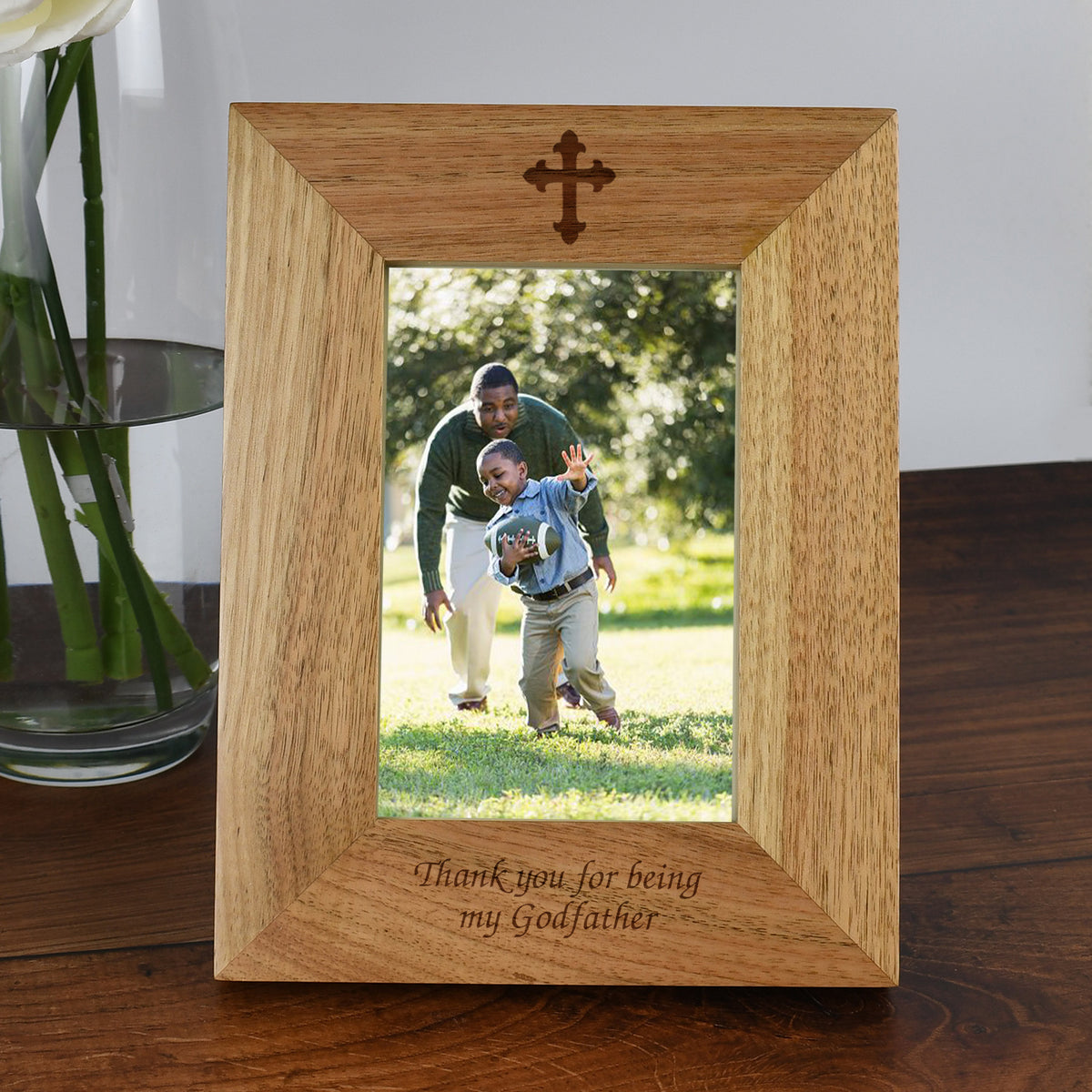Personalised Wooden 4x6 Godfather Photo Frame – Spoken Gifts LTD